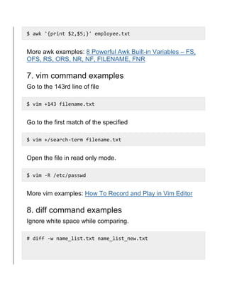 50 most frequently used unix | PDF