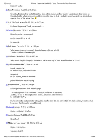 50 most frequently used unix linux commands (with examples) | PDF
