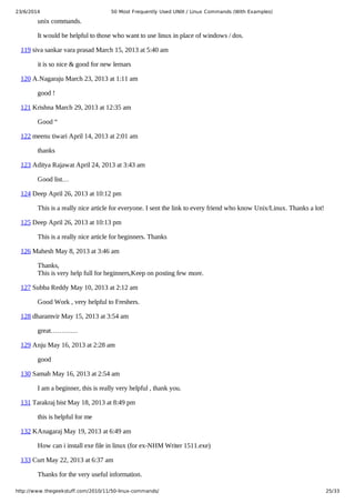 50 most frequently used unix linux commands (with examples) | PDF | Operating Systems | Computer ...