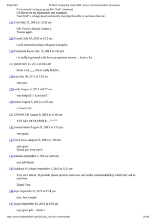 50 most frequently used unix linux commands (with examples) | PDF | Operating Systems | Computer ...