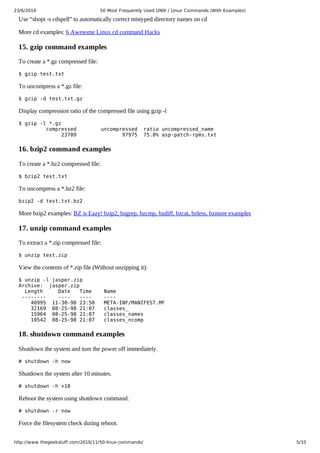50 most frequently used unix linux commands (with examples) | PDF