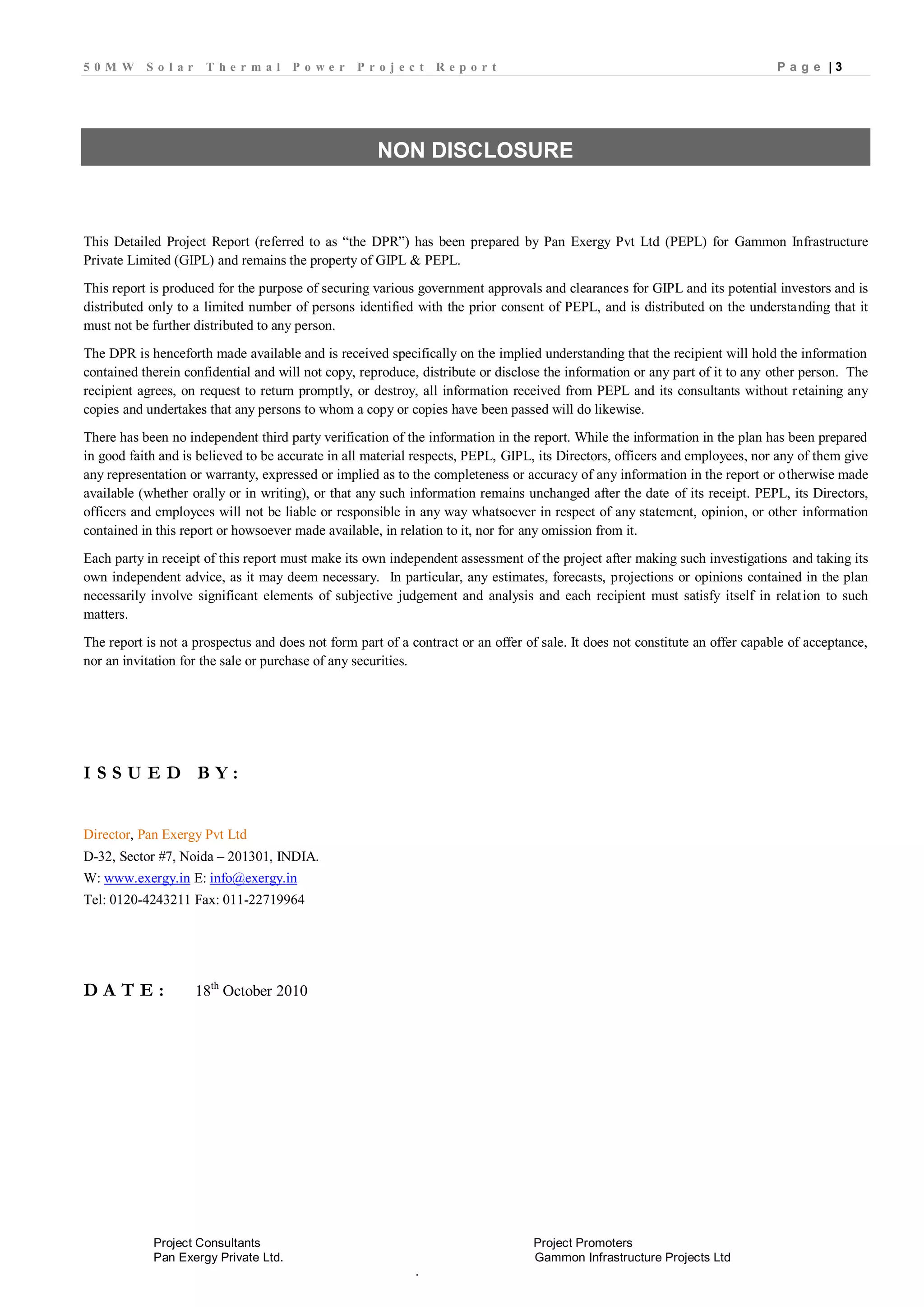 50 MW solar-thermal-dpr | PDF