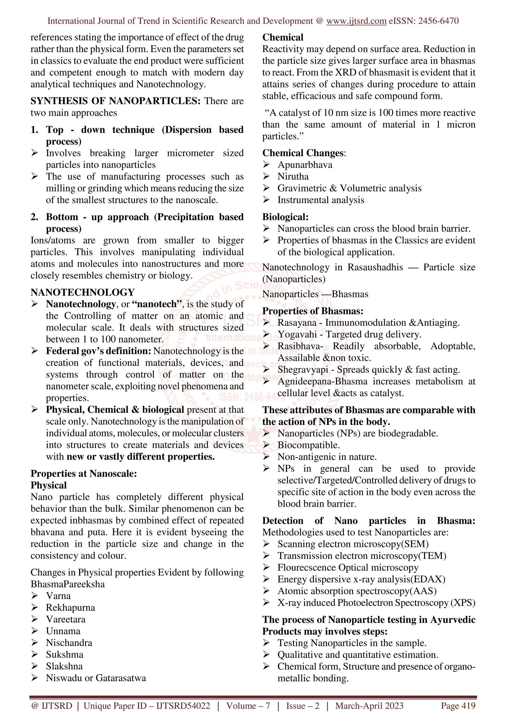 Nanomedicine and Nanotechnology in Ayurvedic Pharmaceutics An Overview ...