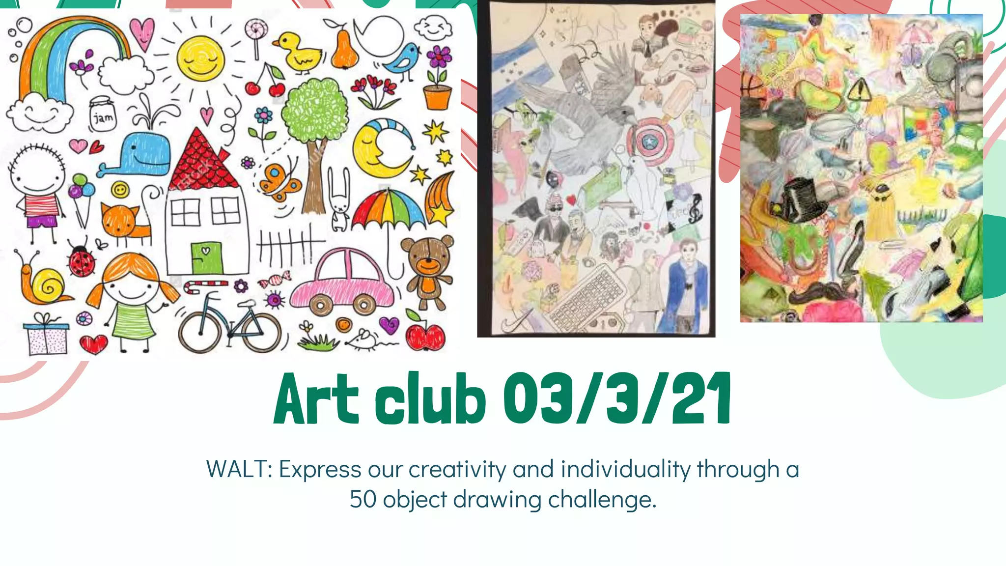 50 objects drawing challenge | PPTX