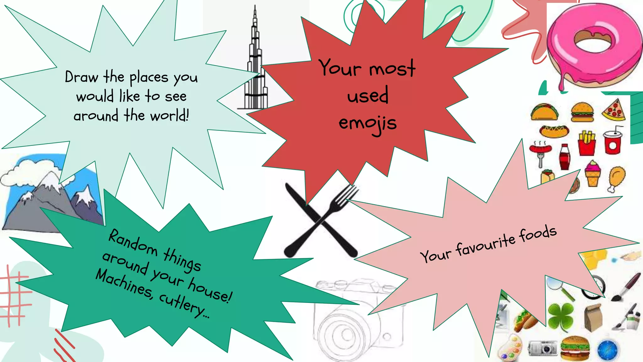 50 objects drawing challenge | PPTX