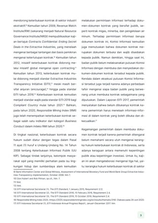 Kerangka Hukum keterbukaan Kontrak Migas dan Minerba di indonesia | PDF