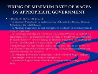 50 Ppt On The Minimum Wages Act 1948 | PPT