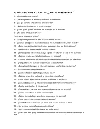 25 Preguntas Sobre Mi