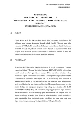 paperwork lawatan IMEC | PDF