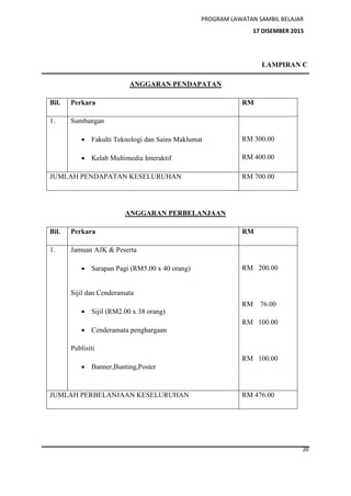paperwork lawatan IMEC | PDF