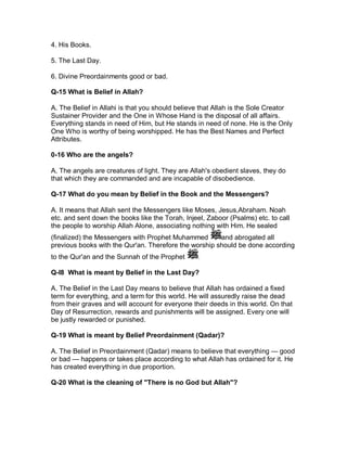 50 questions on aqeedah by muhammad bin abdul wahab | PDF