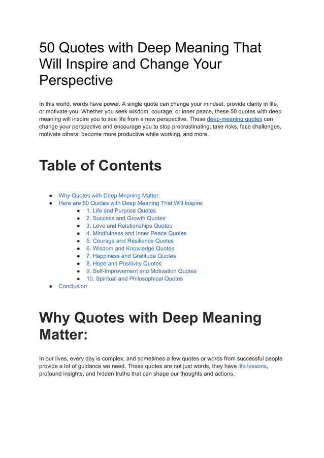 50 Quotes with Deep Meaning for Inspire You at Any situation ...