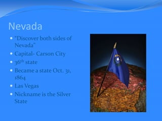 50 states | PPTX | North America Travel | Travel Locations