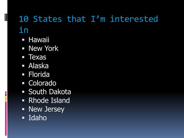 50 states powerpoint | PPTX