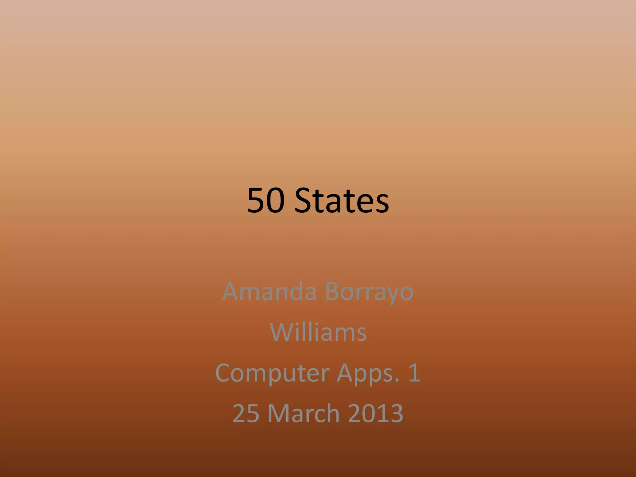 50 states powerpoint | PPTX