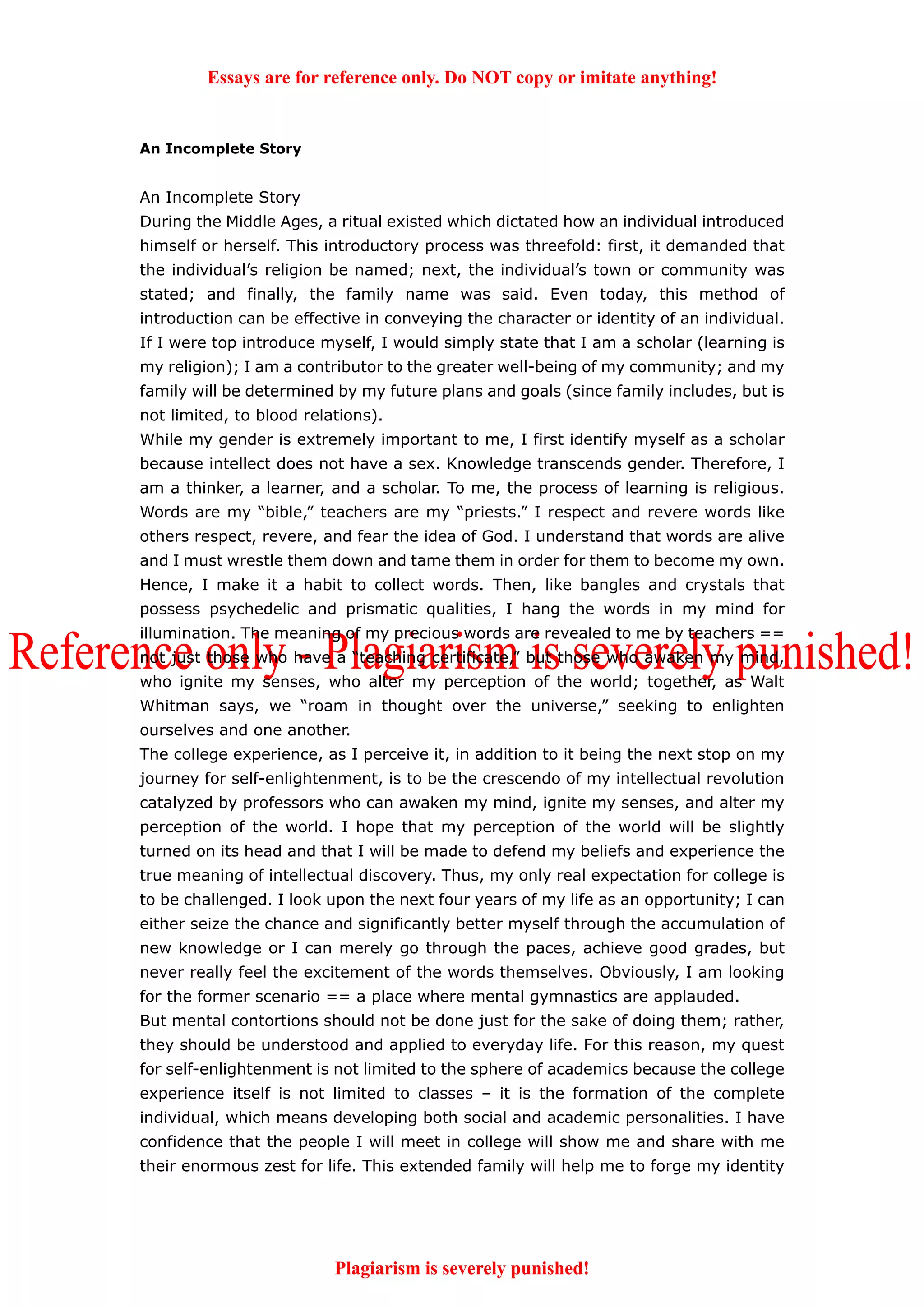 50 successful harvard application essays | PDF