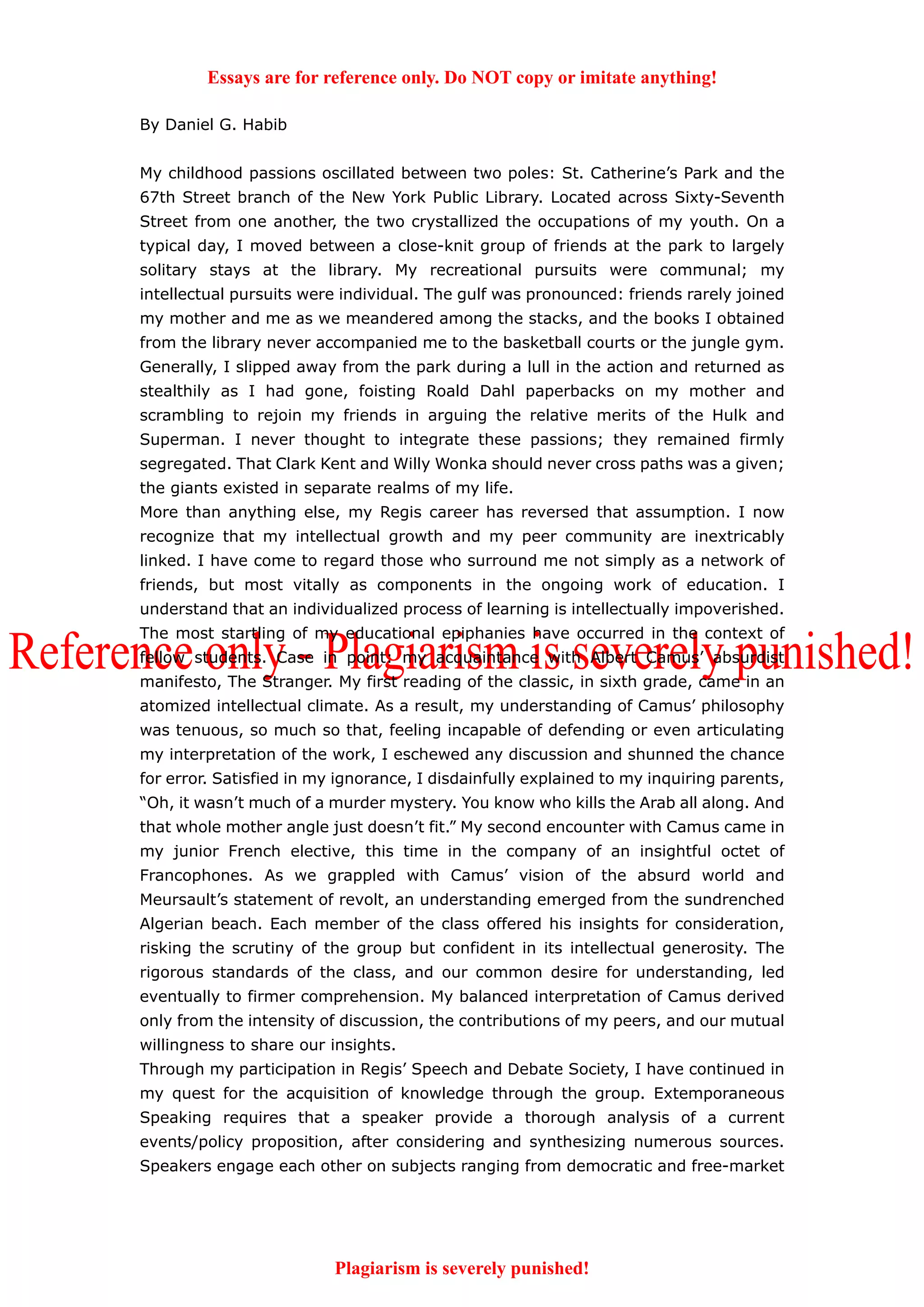 50 successful harvard application essays | PDF