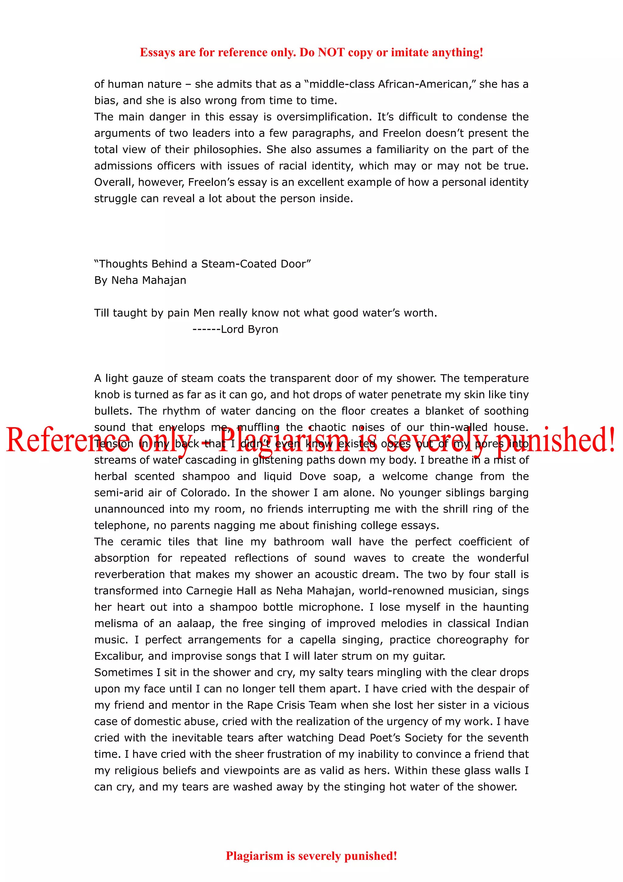 50 successful harvard application essays | PDF