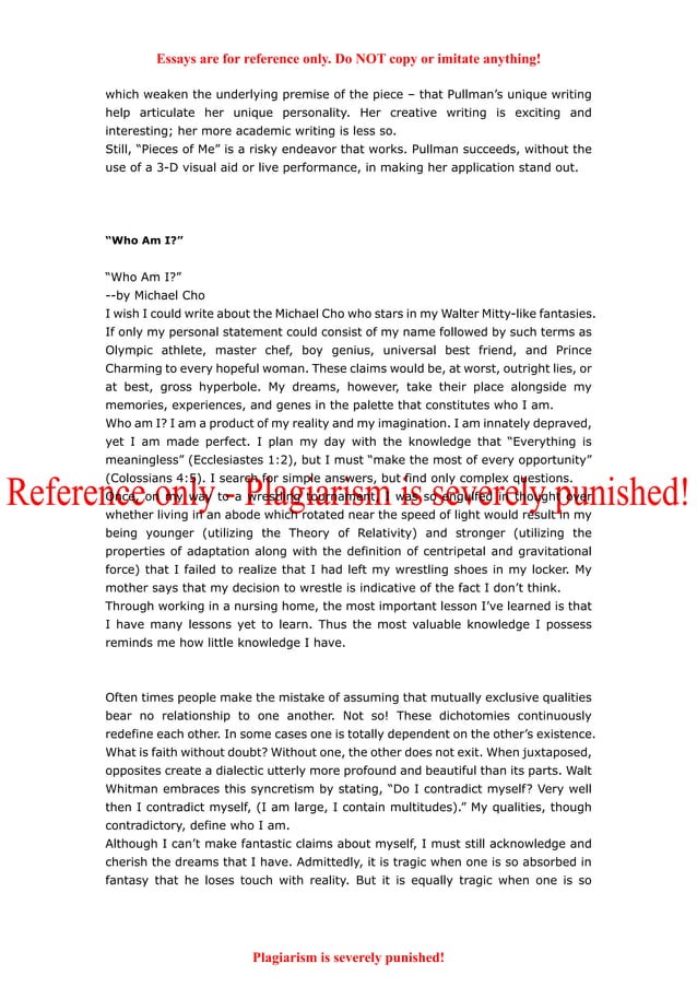 50 successful harvard application essays | PDF