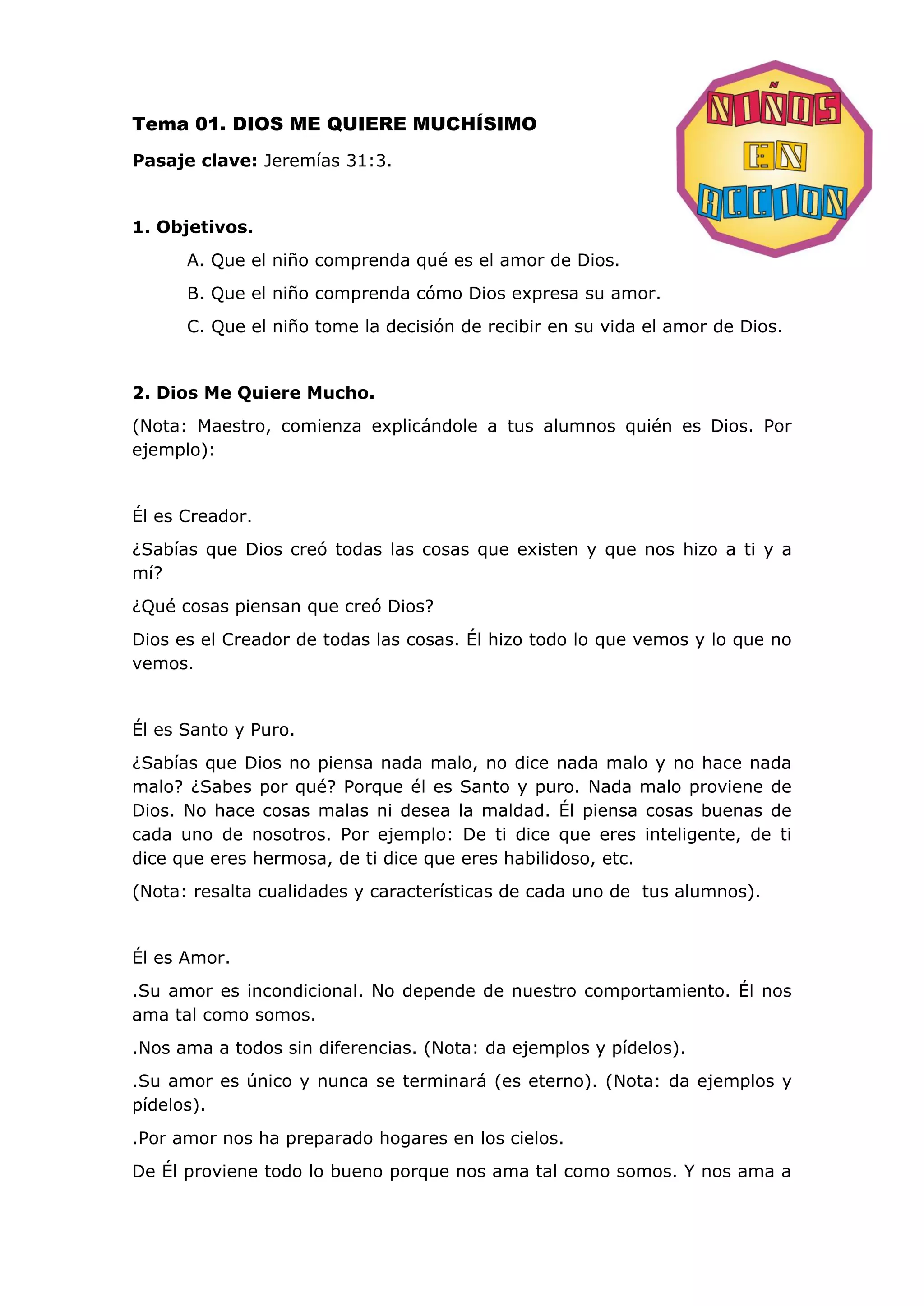 50 temas para niños bosquejos para escula dominical edgardo tosoni | PDF