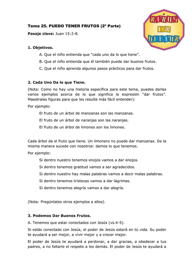 50 temas para niños bosquejos para escula dominical edgardo tosoni | PDF