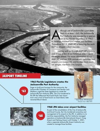 JAXPORT's 50th Anniversary publication | PDF | Cruises | Travel Type