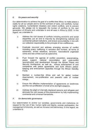 African Union's 50th Anniversary Solemn Declaration | PDF