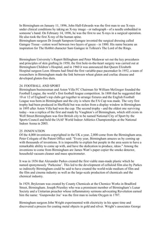 50 things that were 'Made in #Birmingham' | DOC