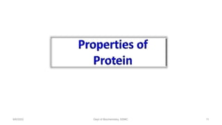 50th MBBS, Chemistry of protein, Part 2.pptx | Genetics | Science