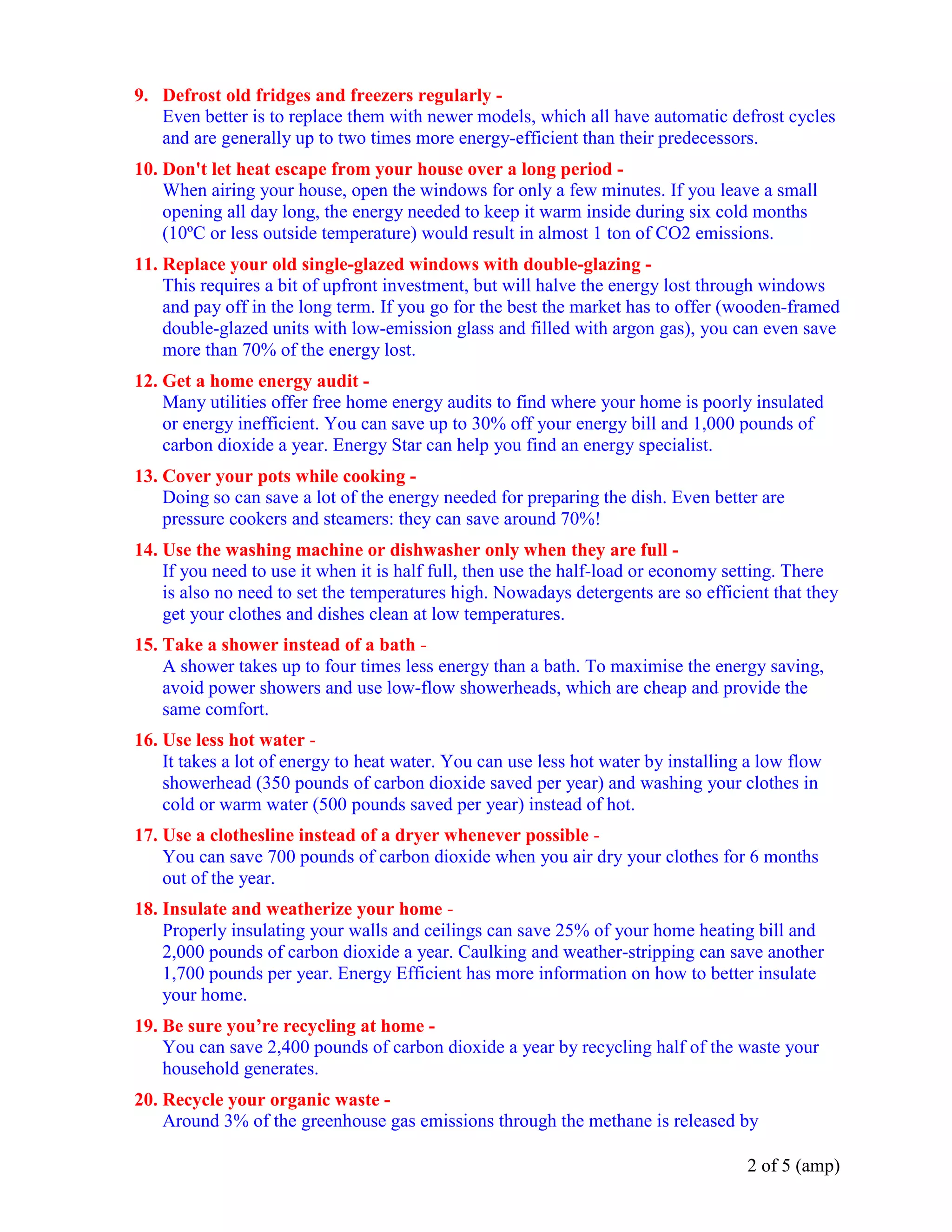 50 tips to stop global warming | PDF