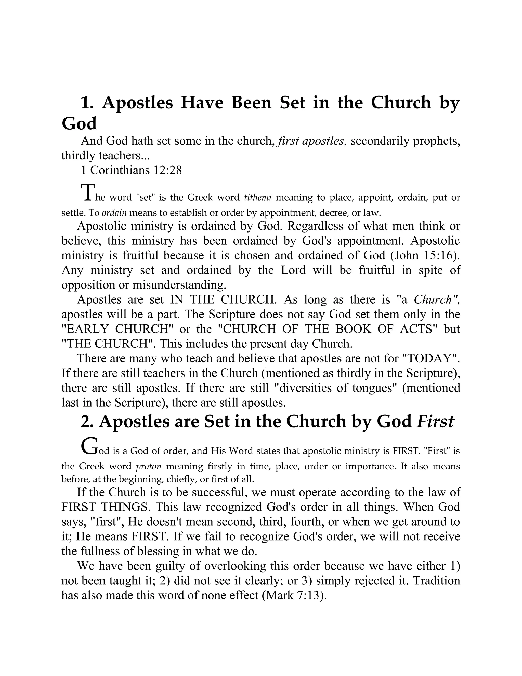 50 truths concerning apostolic ministry john eckhardt | PDF