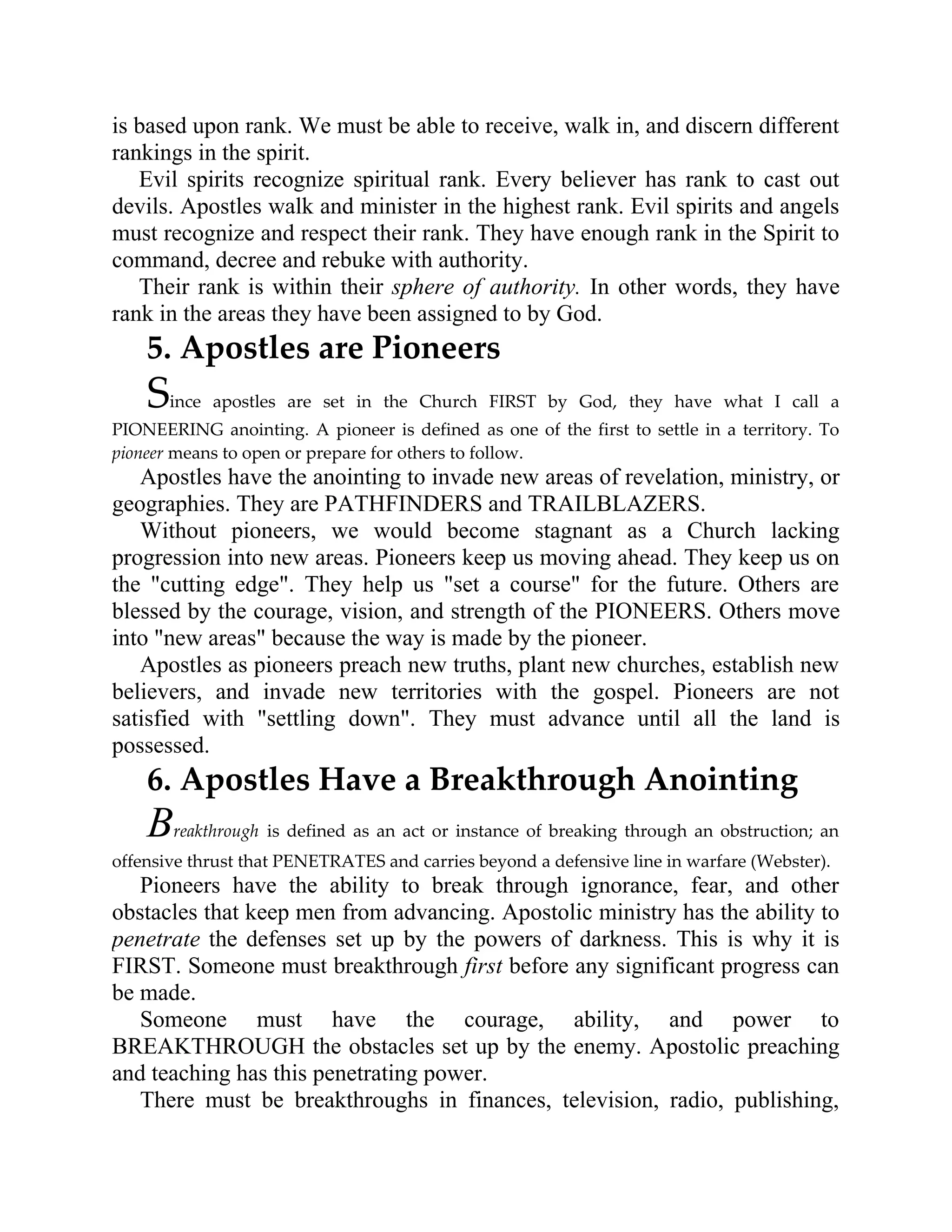 50 truths concerning apostolic ministry john eckhardt | PDF