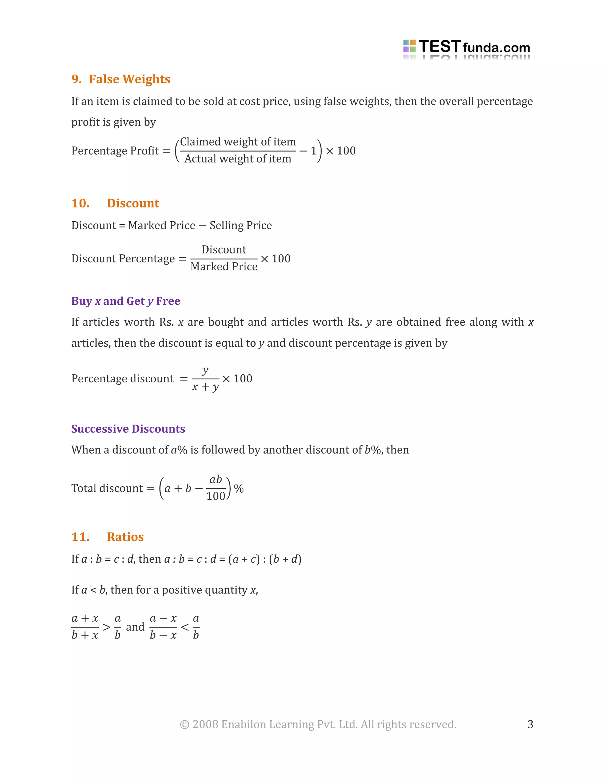 50 useful quant formula | PDF