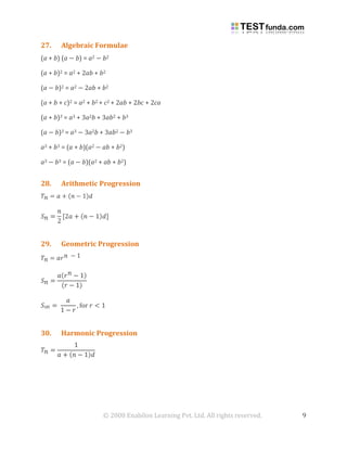 50 useful quant formula | PDF