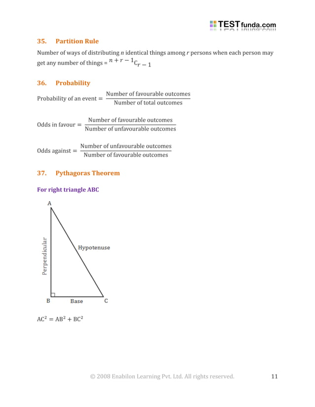 50 useful quant formula | PDF