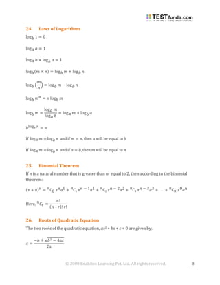 50 useful quant formula | PDF
