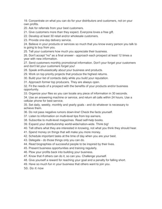 50 Ways To Generate More Money In Network Marketing (Practicing The ...