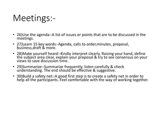 50 ways to improve Business English | PPTX