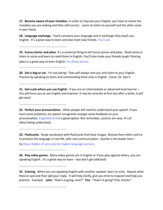 50 ways to learn English (without a teacher) | PDF