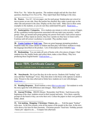 50 ways to use a blank piece of paper in the english language classroom ...