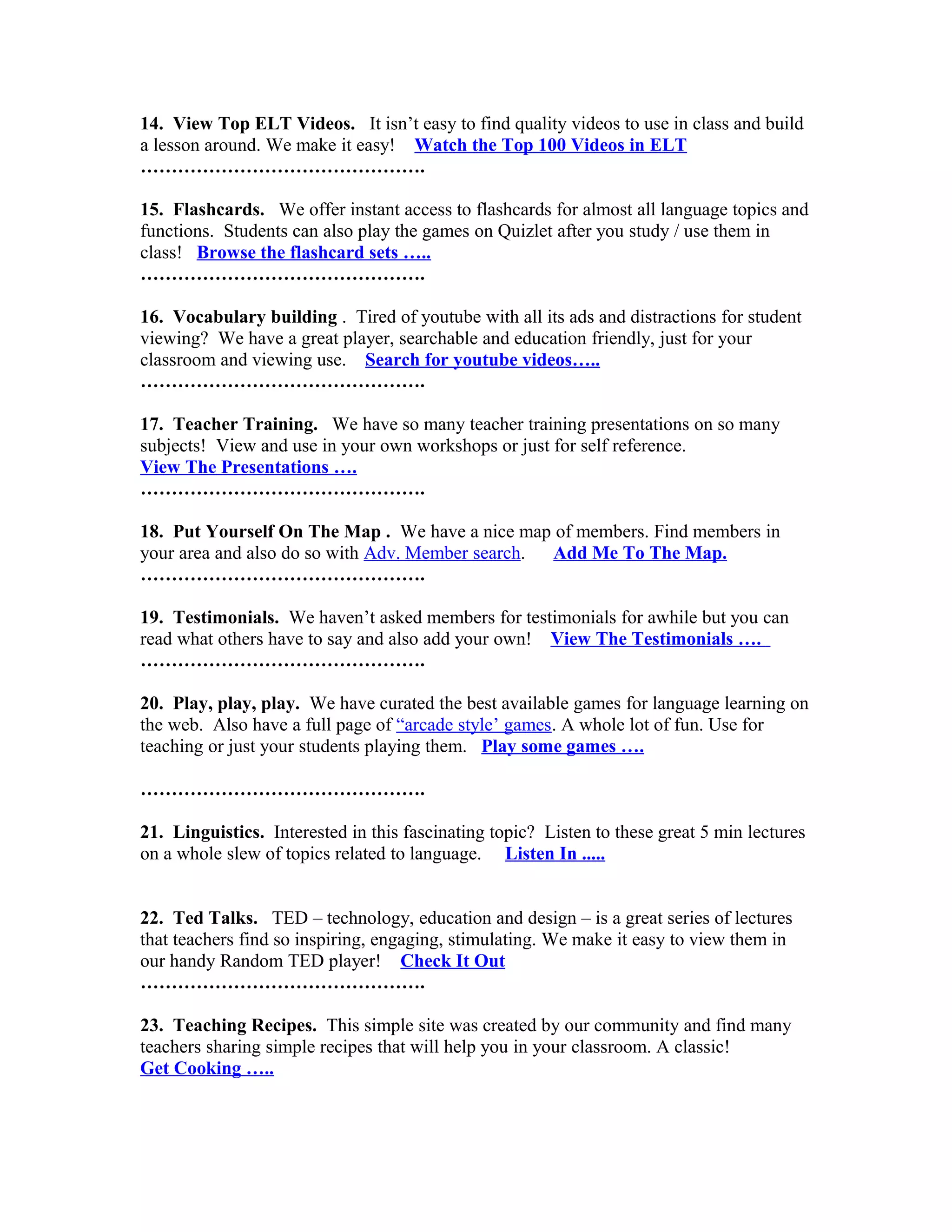50 ways to use efl classroom 2.0 | PDF