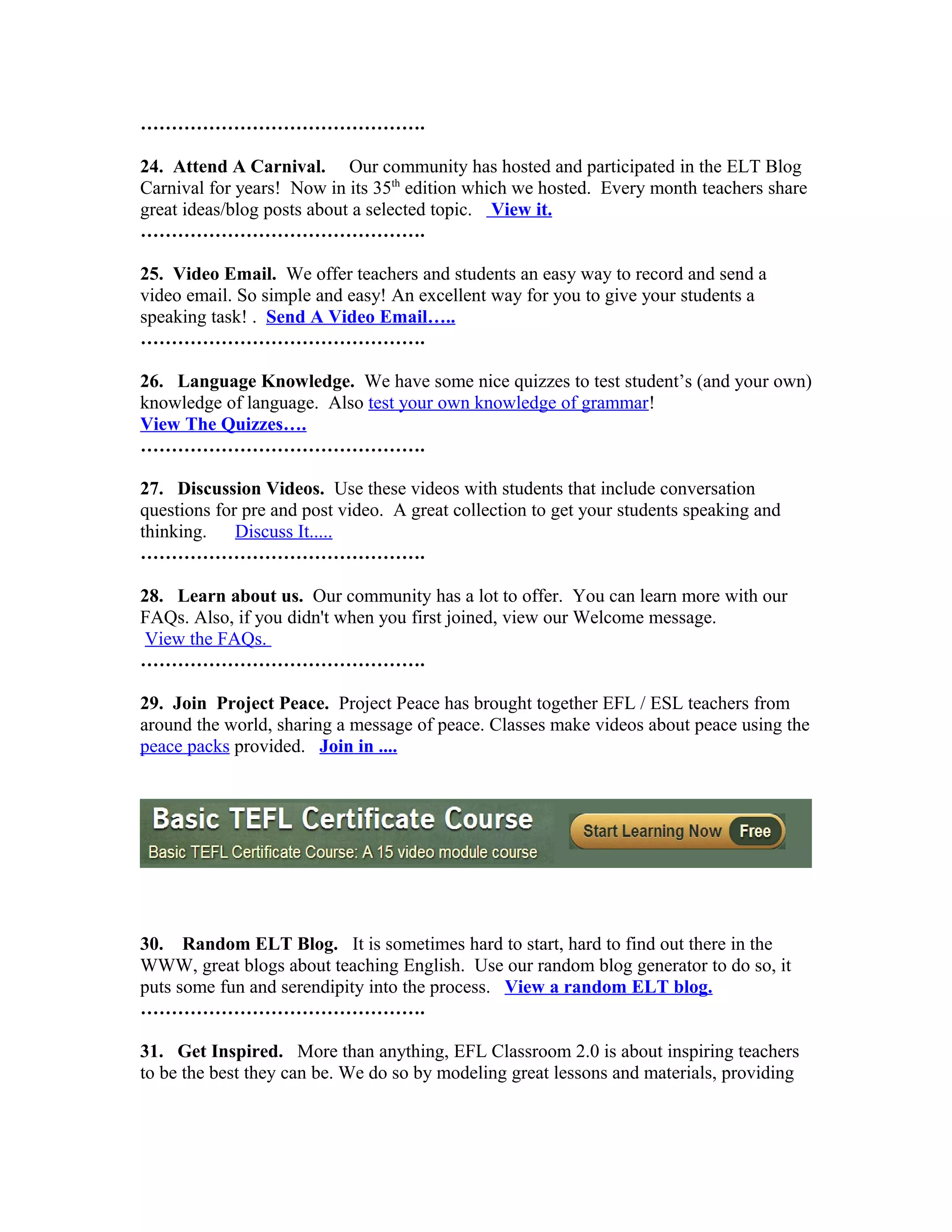 50 ways to use efl classroom 2.0 | PDF