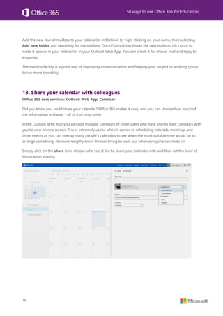 50 Ways to Use Office 365 for Education | PDF