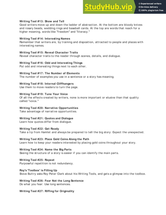 50 Writing Tools | PDF