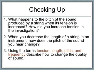 Effect of Tension, Length of String on Frequency | PPTX
