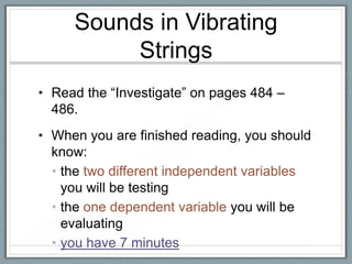 Effect of Tension, Length of String on Frequency | PPTX