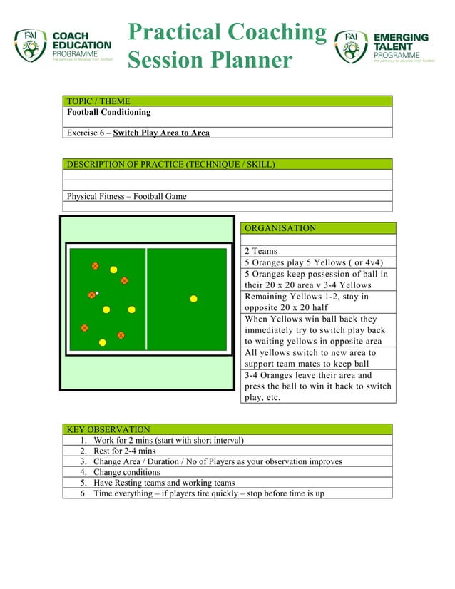 51. football conditioning exercise 6 | DOC | Soccer | Sports
