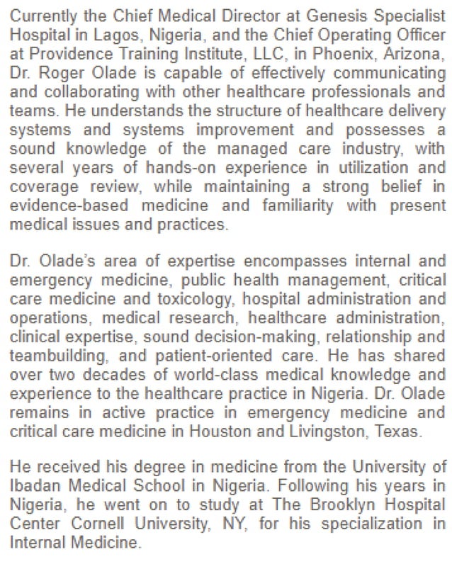 Dr. Roger olade | PDF