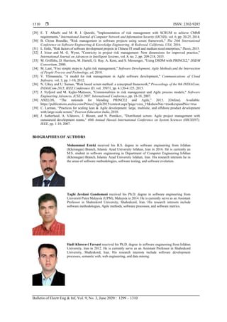 A risk management framework for distributed scrum using PRINCE2 methodology | PDF