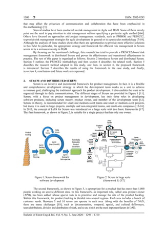 A risk management framework for distributed scrum using PRINCE2 methodology | PDF